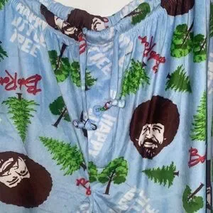 Bob Ross | Pants | Bob Ross Happy Little Trees Fuzzy Pajama Pants ...
